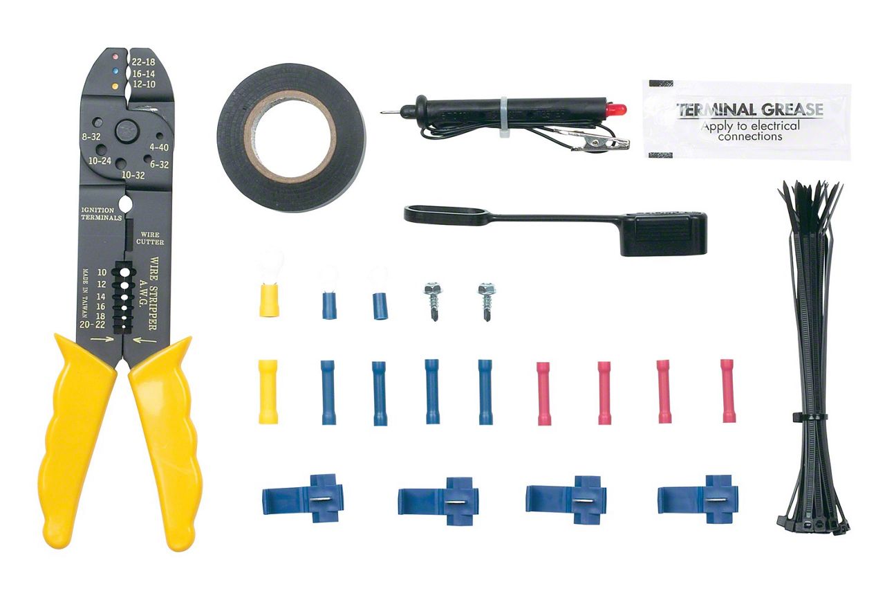 Universal AT Trailer Wiring Installation Kit with Wire Tool; 43-Piece ...