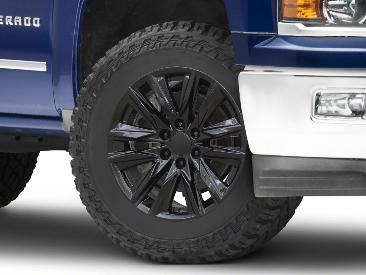 Silverado 1500 CA91 Gloss Black 6-Lug Wheel; 20x9; 28mm Offset (14-18 ...