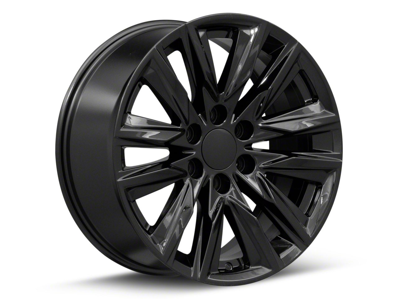 Silverado 1500 CA91 Gloss Black 6-Lug Wheel; 22x9; 28mm Offset (14-18 ...
