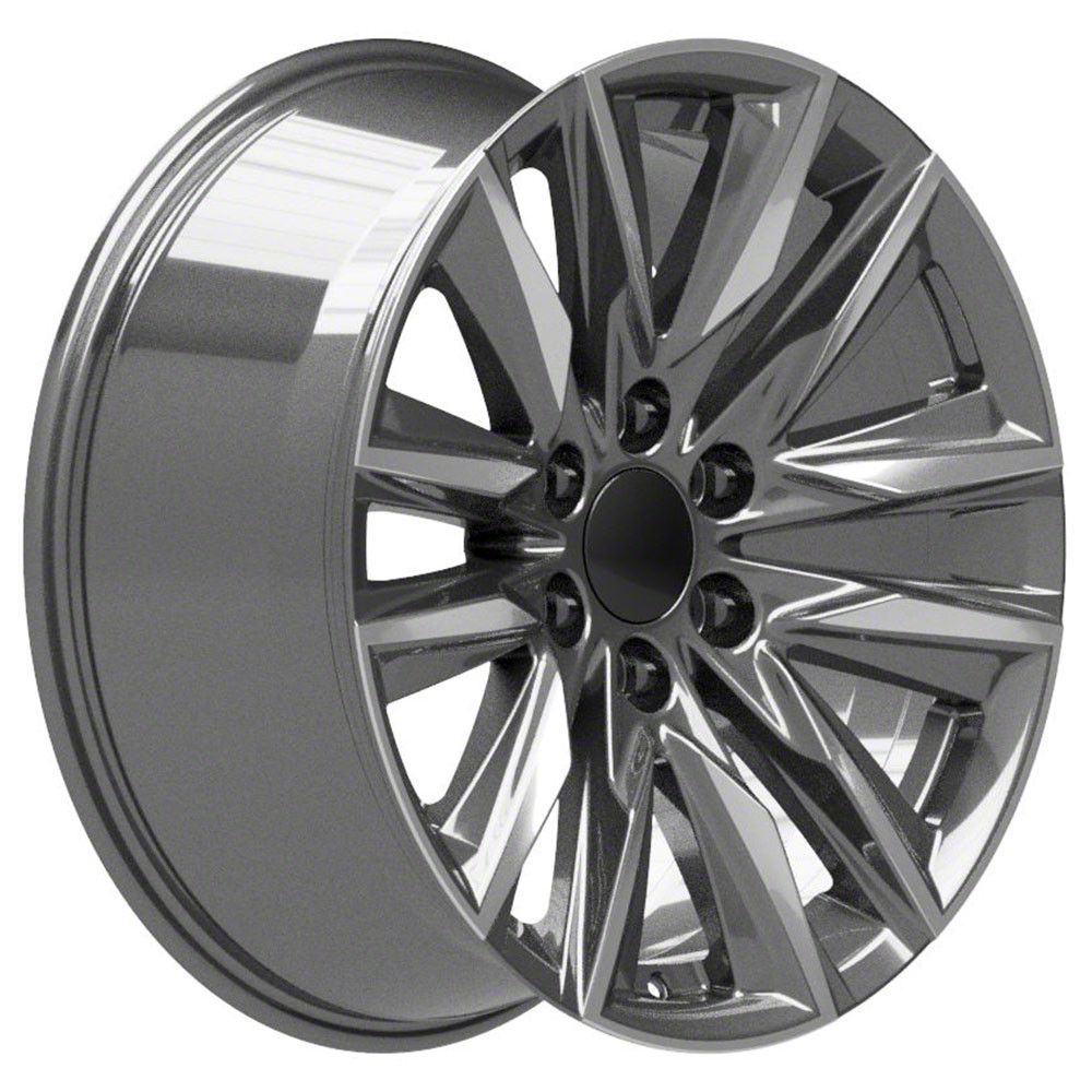 Silverado 1500 CA91 Gunmetal with Polished Face 6-Lug Wheel; 20x9; 28mm ...