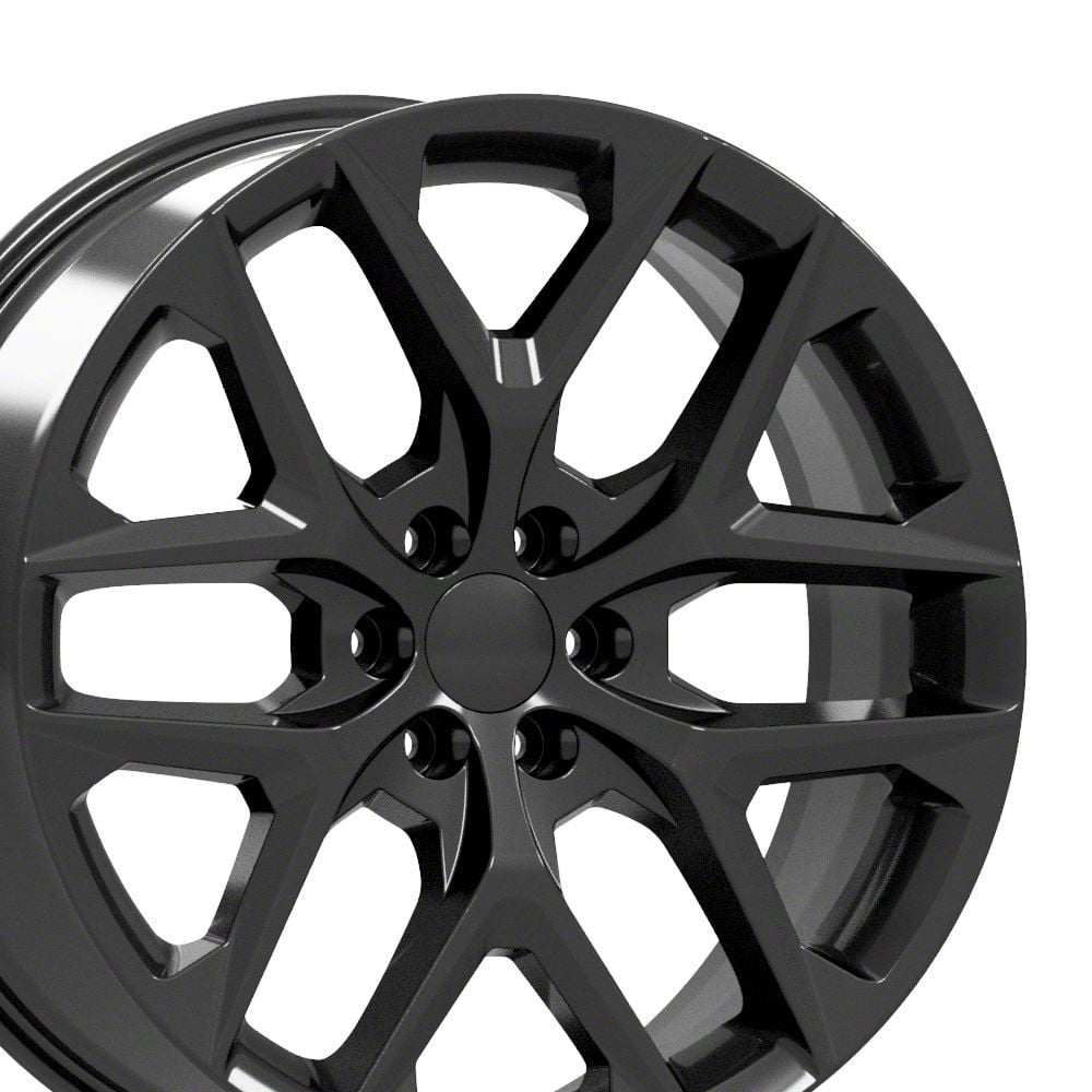 Silverado 1500 CV62 Gloss Black 6-Lug Wheel; 24x10; 28mm Offset (14-18 ...