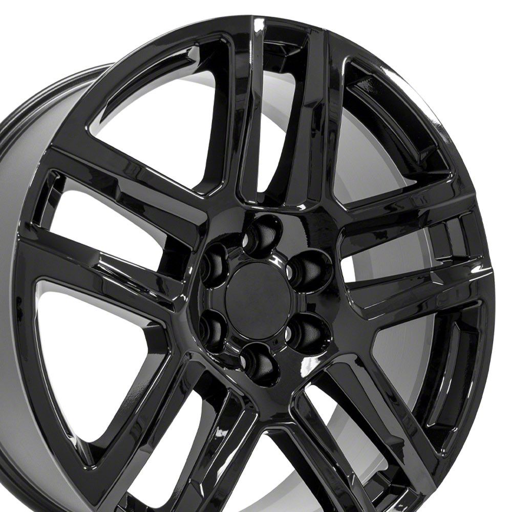 Silverado 1500 CV63 Black 6-Lug Wheel; 22x9; 28mm Offset (14-18 ...