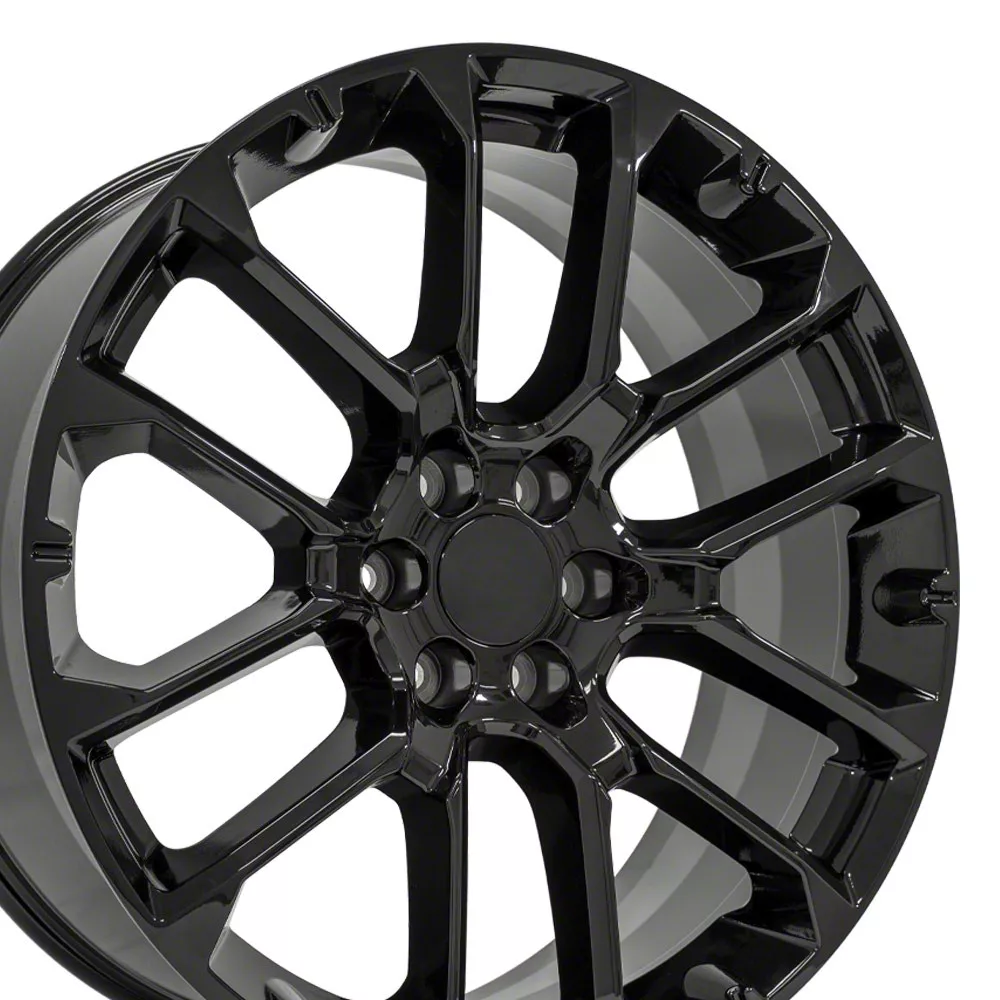 Silverado 1500 CV67 Black 6-Lug Wheel; 24x10; 28mm Offset (14-18 ...