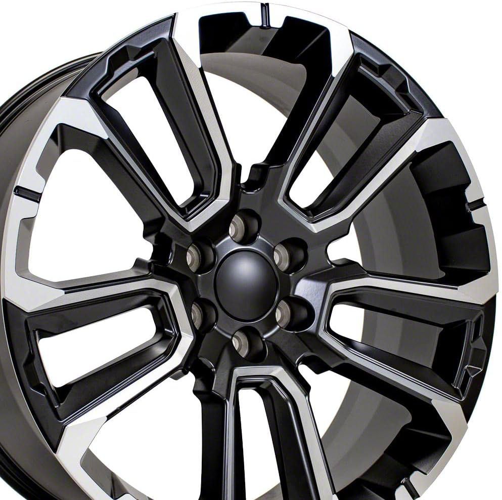 Silverado 1500 CV68 Satin Black Milled 6-Lug Wheel; 24x10; 28mm Offset ...