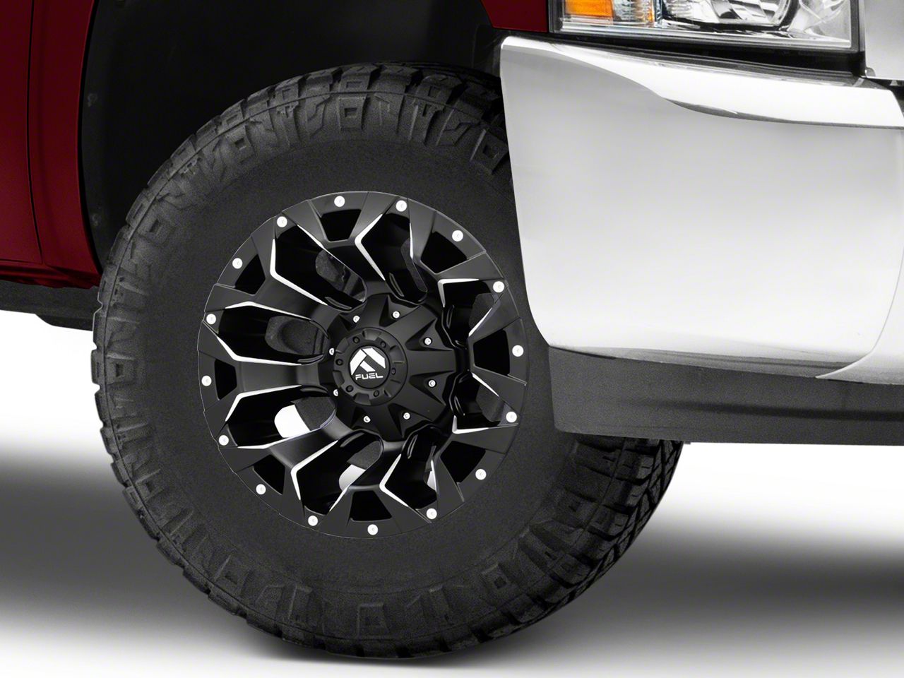 Fuel Wheels Silverado 1500 Assault Satin Black Milled 6-Lug Wheel; 17x9 ...