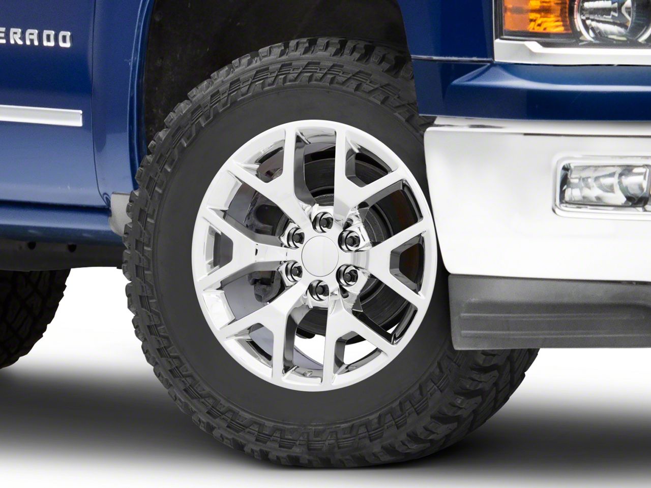 Silverado 1500 Honeycomb Style Chrome 6-Lug Wheel; 20x9; 27mm Offset ...