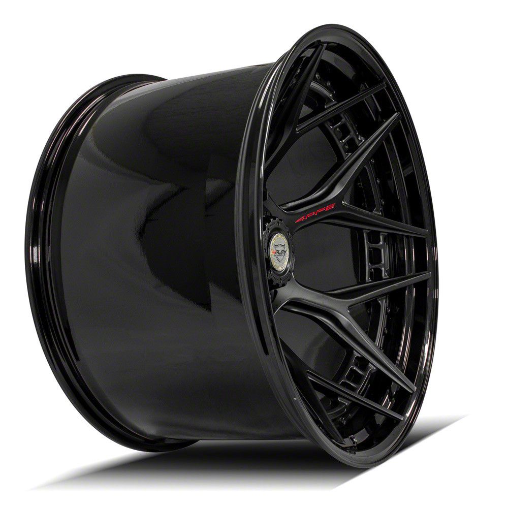 4Play F-350 Super Duty 4PF6 Matte Black with Gloss Black 8-Lug Wheel ...
