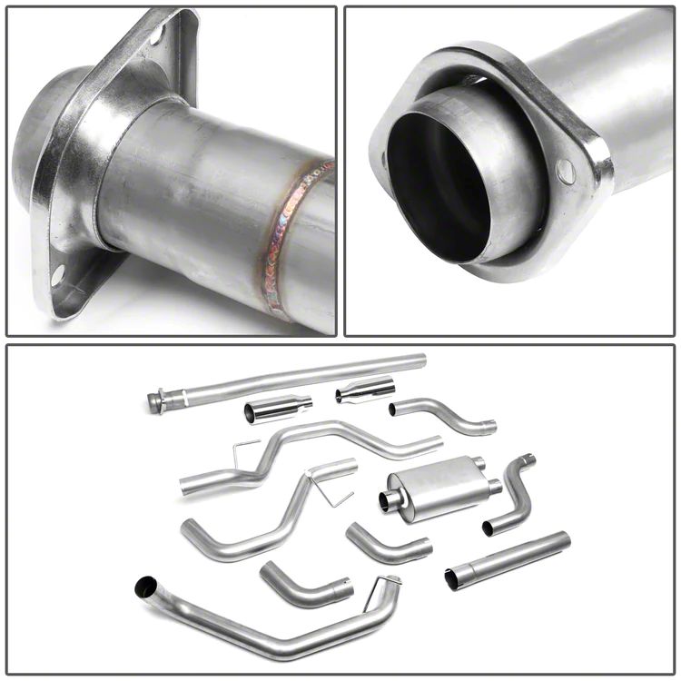 F-150 Dual Exhaust System with Polished Tips; Rear Exit (15-20 5.0L F ...