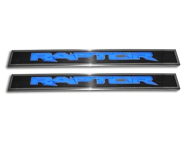 F-150 Illuminated Carbon Fiber Front Door Sill with Raptor Lettering ...