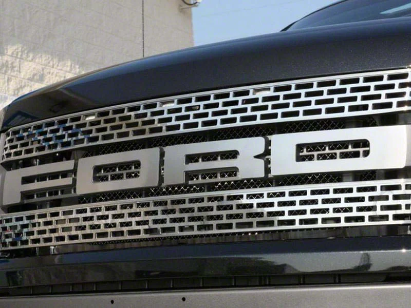 F-150 F-O-R-D Grille Letters; Polished (10-14 F-150 Raptor) - Free Shipping