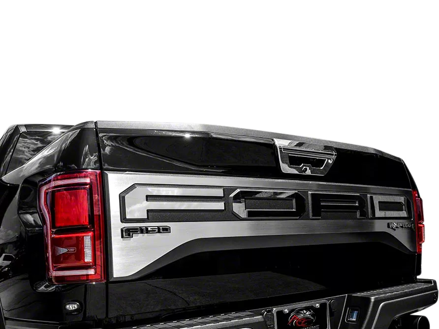 F-150 Tailgate Plate; Polished (17-18 F-150 Raptor w/ Tailgate Applique ...