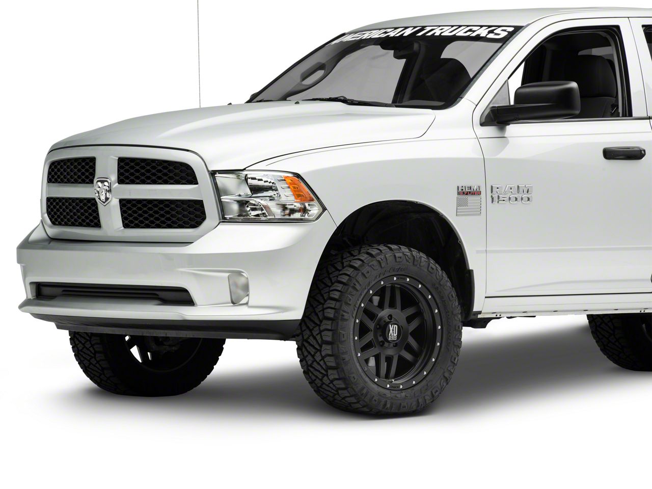 RAM 1500 Stainless Steel American Flag Emblem; Polished (Universal ...