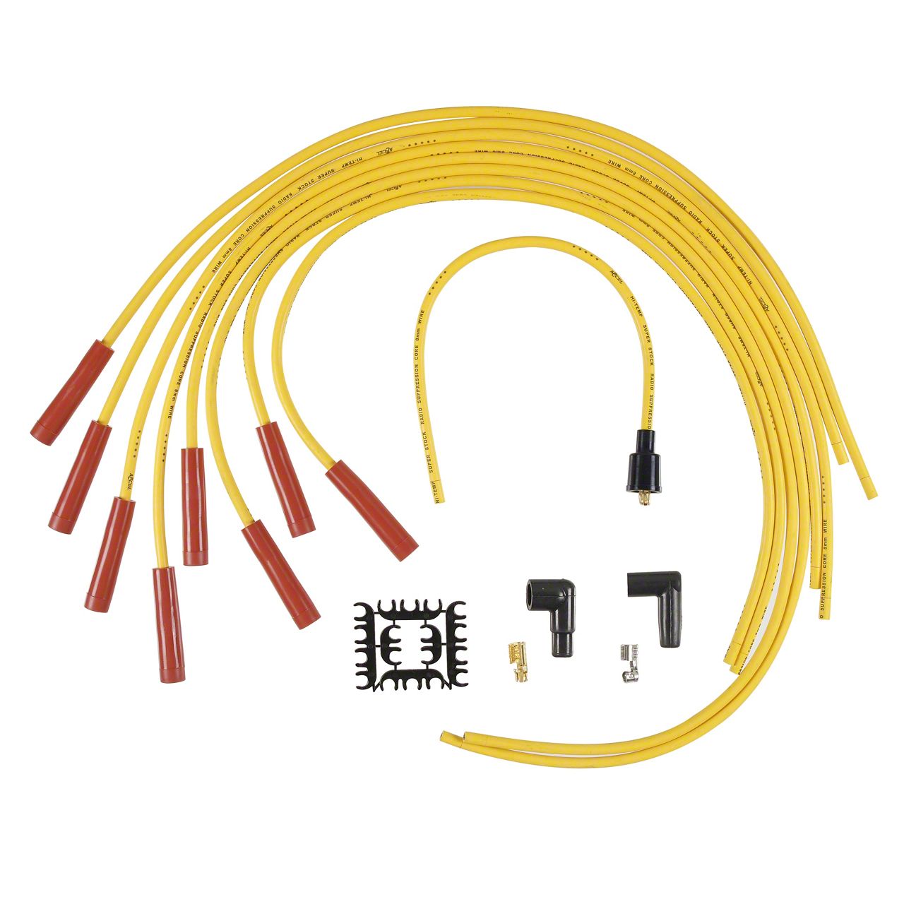 Accel Dakota Spark Plug Wire Set; 8mm; Yellow 4040 (1992 5.2L Dakota ...