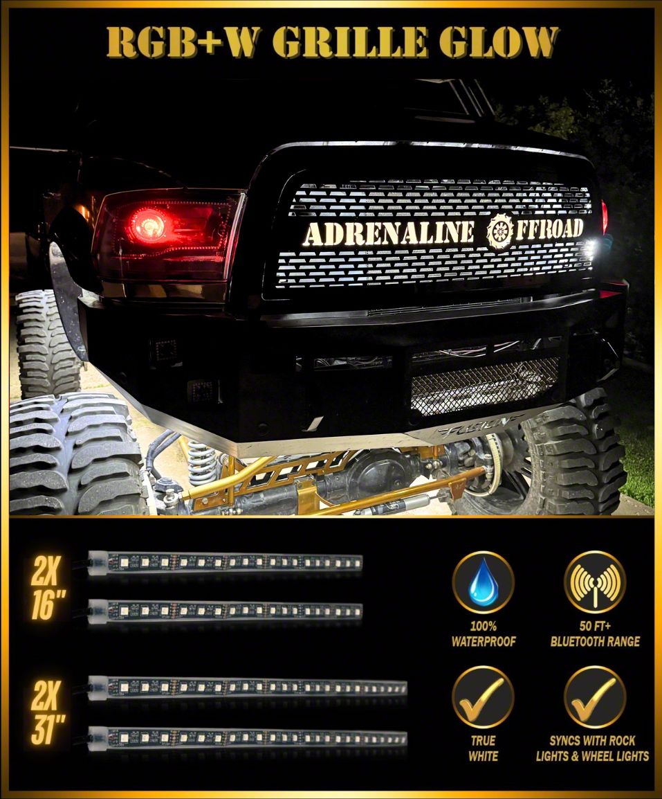 Adrenaline Offroad Silverado 1500 RGB+W Grille Glow Kit RGBWGRILLE-13 ...