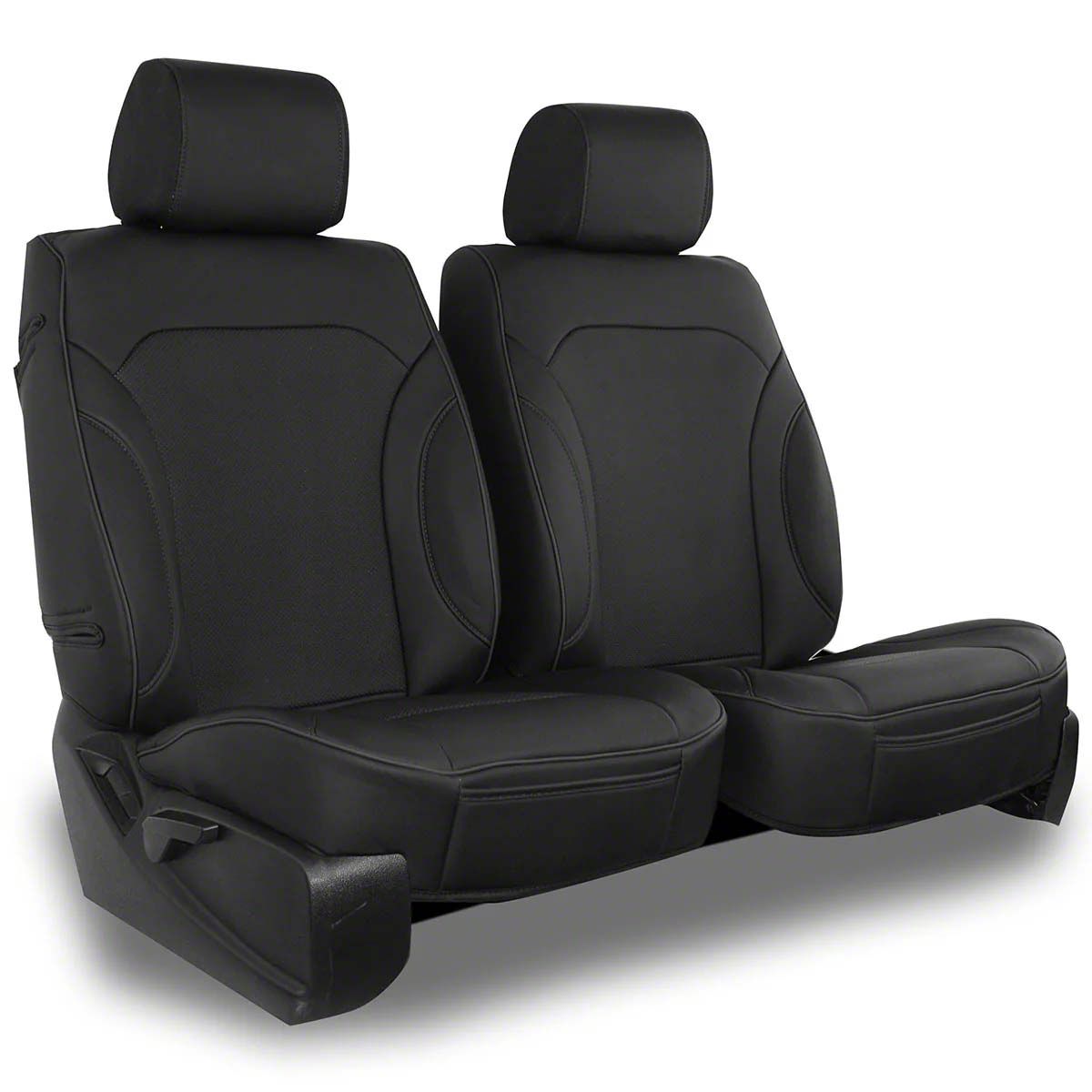 Aegis Cover Colorado Leatherette Low Back Bucket Seat Covers with Plain Insert Black Black Piping PV005BB 113 15 25 Colorado w Front Bucket Seats Free Shipping