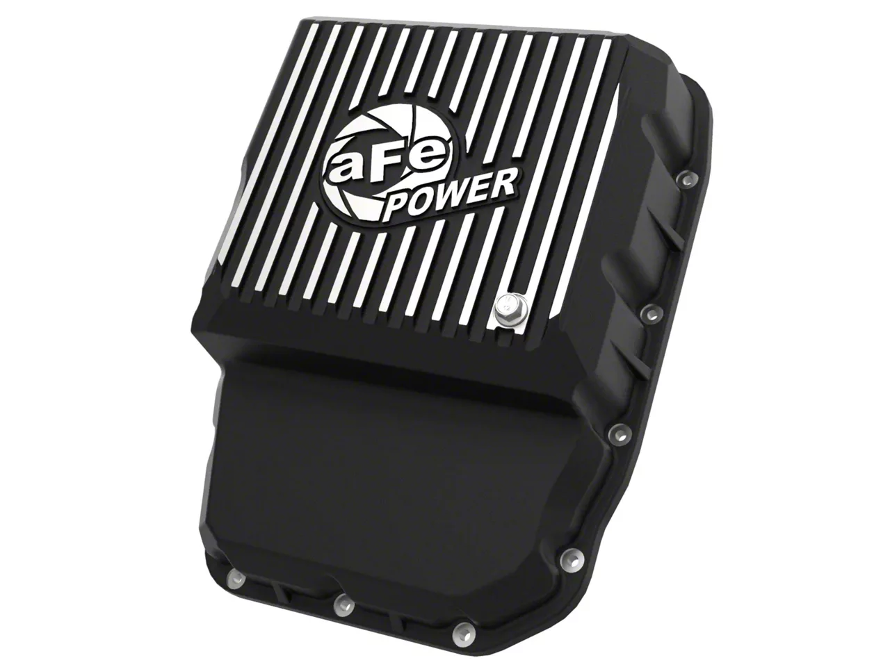 AFE RAM 2500 Pro Series Transmission Pan with Machined Fins; Black 46 ...