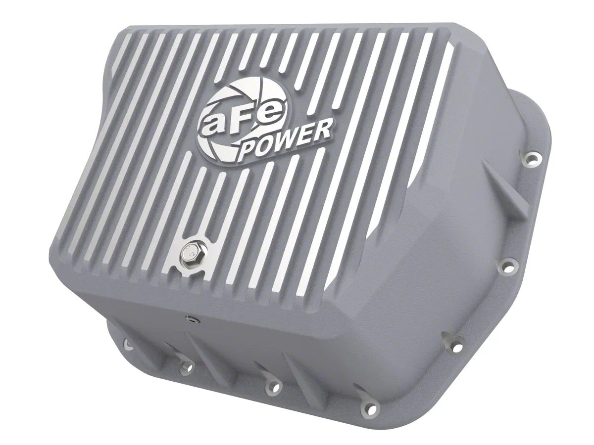 AFE RAM 2500 Street Series Transmission Pan with Machined Fins; Raw 46 ...