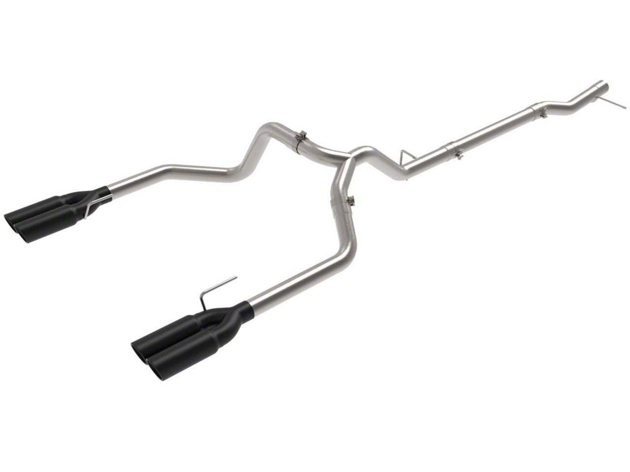 AFE Silverado 1500 Vulcan Series 3-Inch DPF-Back Dual Exhaust System with Black Tips; Rear Exit ...