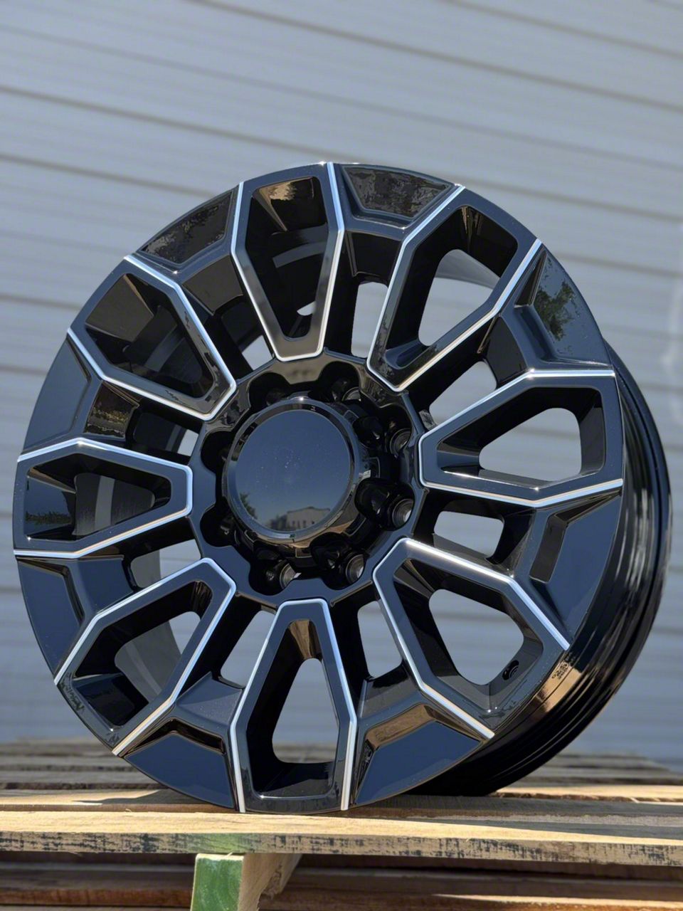 AGP Wheels Silverado 2500 140 Milled Black 8-Lug Wheel; 22x9; 24mm ...