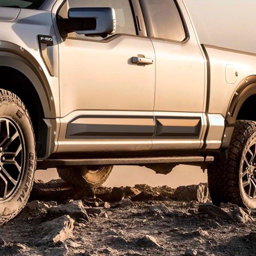 Air Design F-150 Door Rocker Panels; Satin Black FO31D21 (21-26 F-150 ...