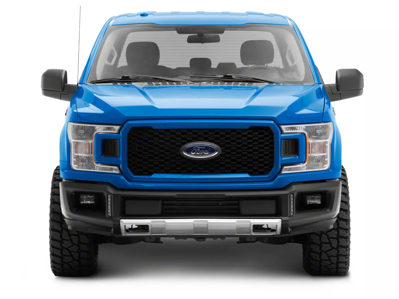 Air Design F-150 Front Bumper Guard with DRL; Satin Black FO25A11 (18 ...