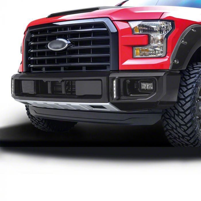 Air Design F-150 OE Style Front Bumper Guard with DRL; Satin Black ...