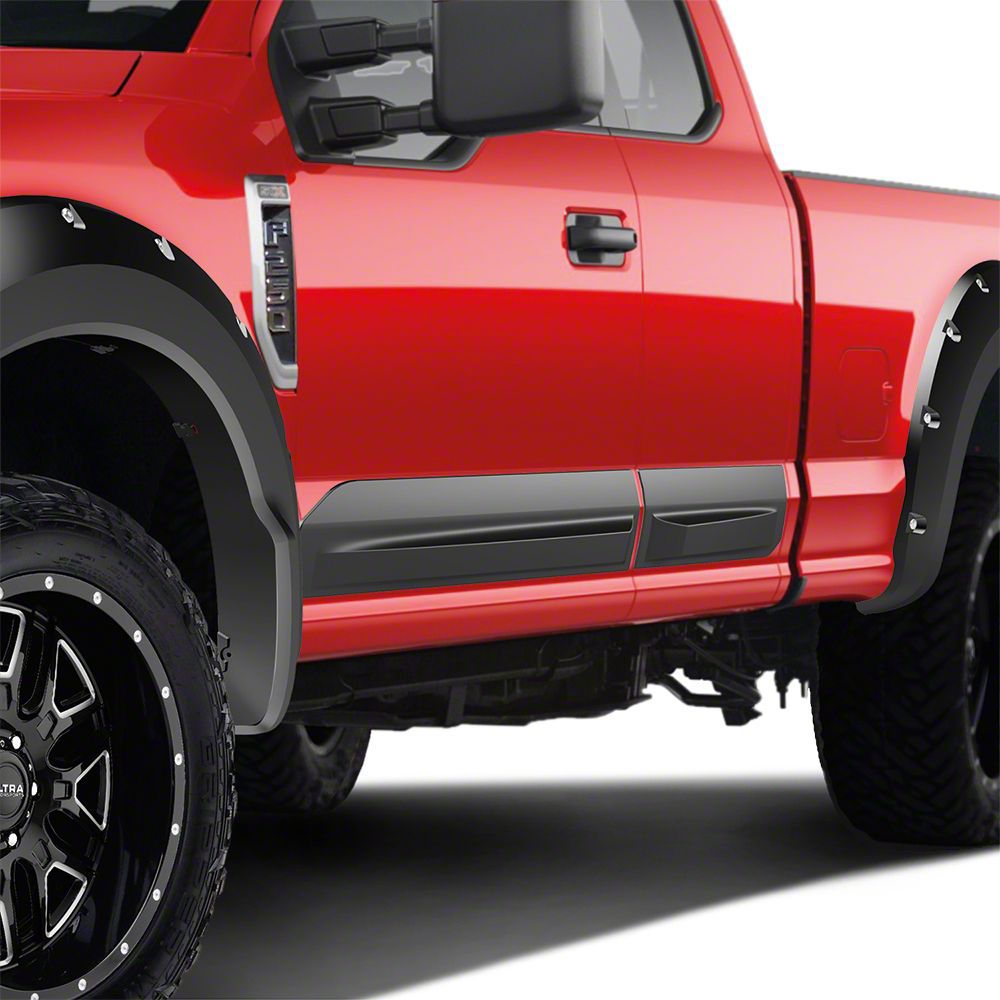 Air Design F-250 Super Duty Door Rocker Panels; Satin Black FO20C44 (17 ...