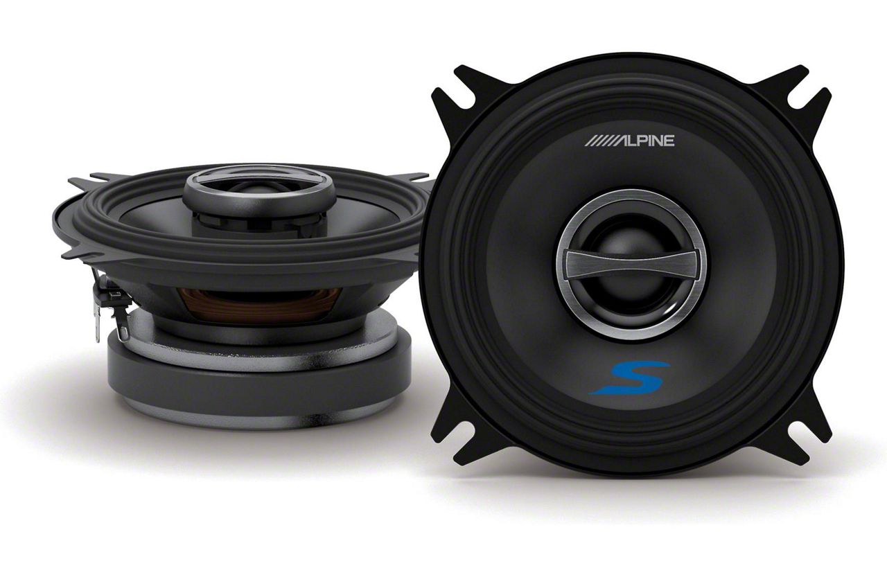 Alpine Silverado 1500 S-Series Coaxial 2-Way Speakers; 80W; 4-Inch S ...