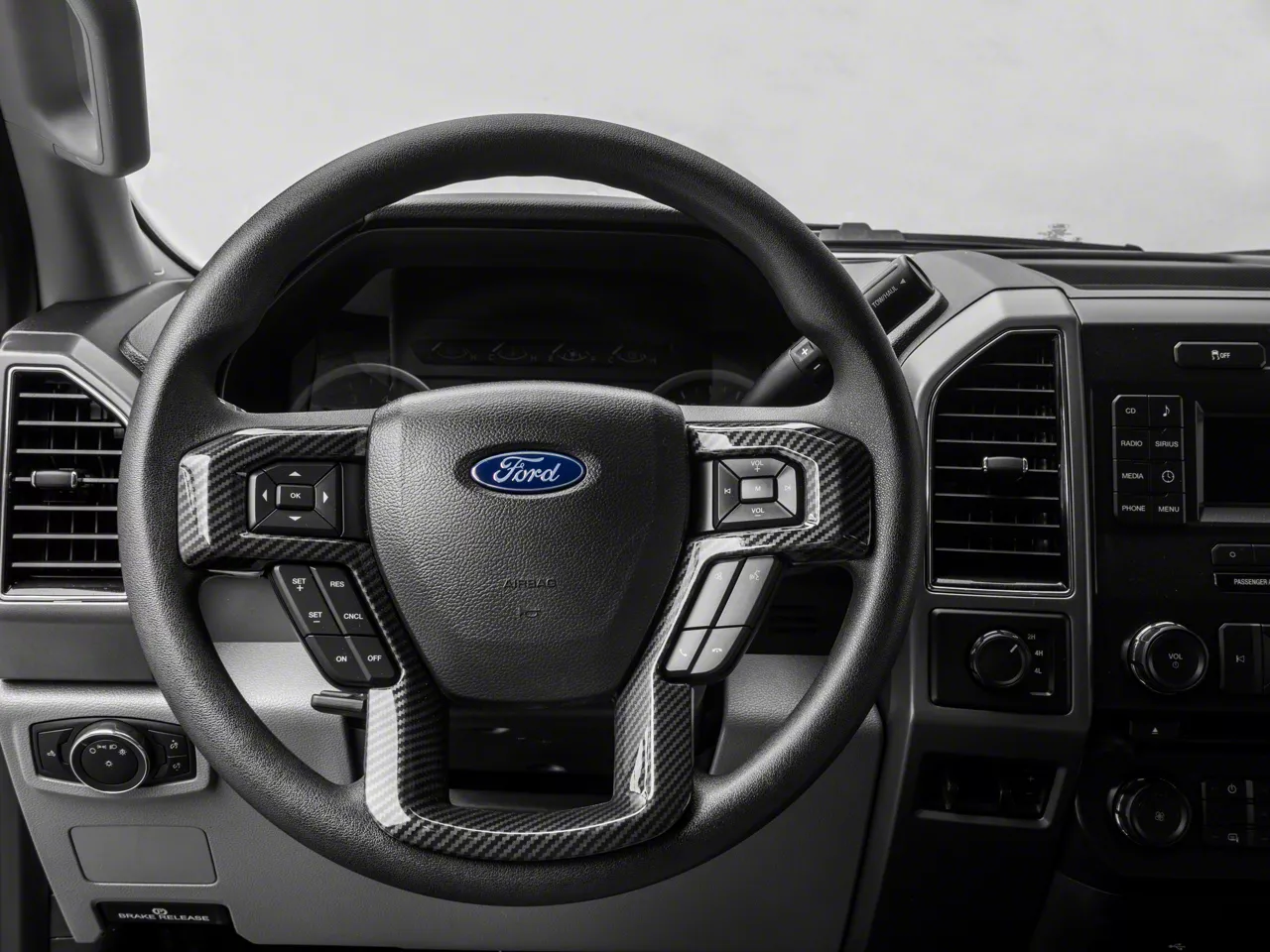 RedRock F-250 Super Duty Steering Wheel Trim; Carbon Fiber SD4670 (17 ...