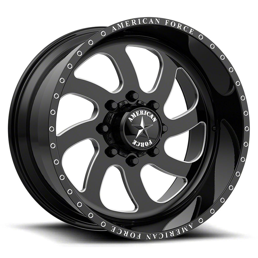 American Force Silverado 3500 76 Blade SS Gloss Black Machined 8-Lug ...
