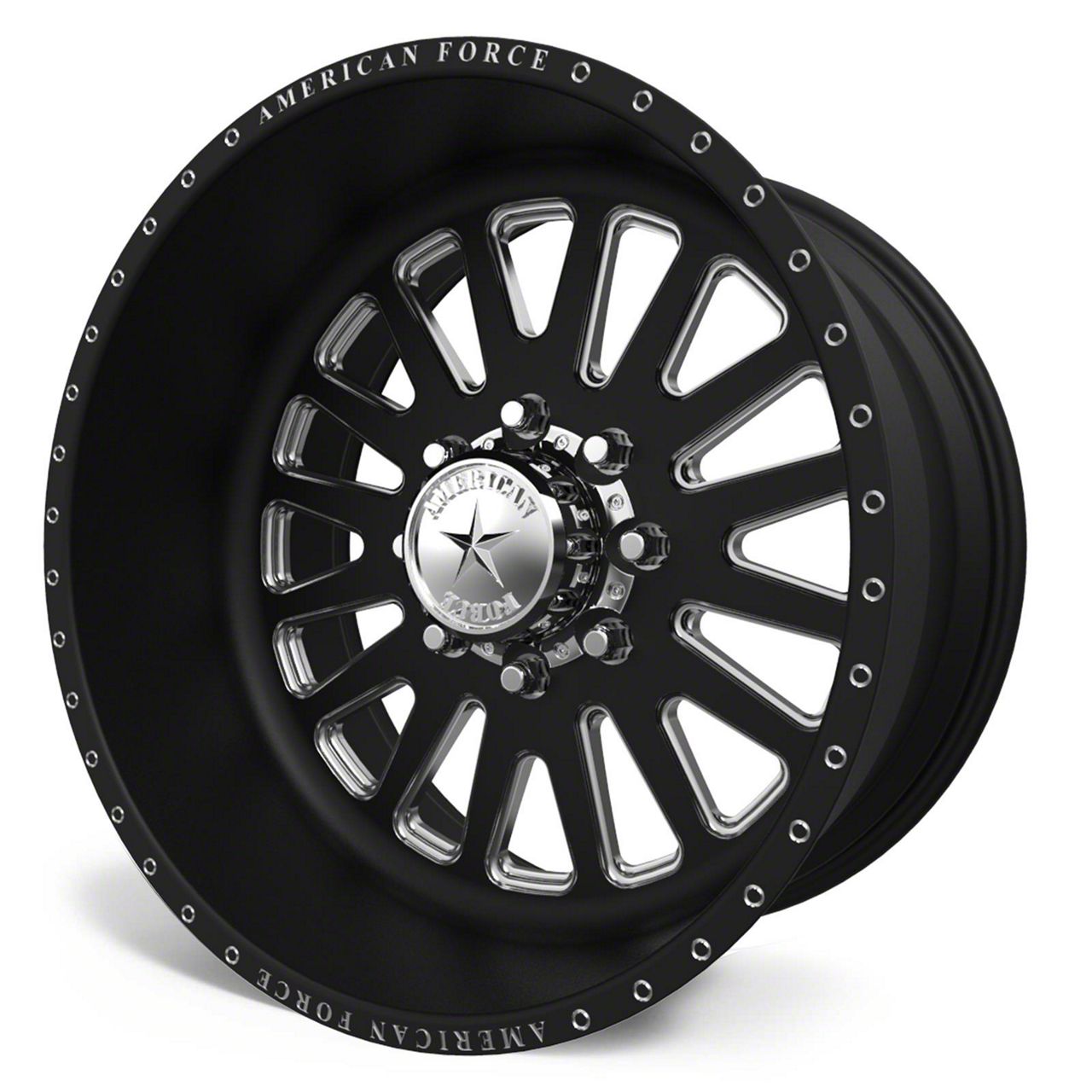 American Force Silverado 1500 F20 Atom SS Gloss Black Machined 6-Lug ...