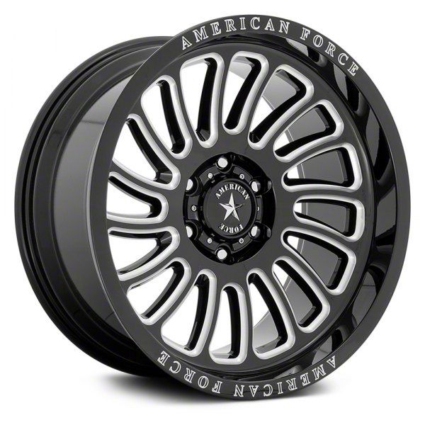 American Force F-150 Vulcan Gloss Black Milled 6-Lug Wheel; 22x10 ...