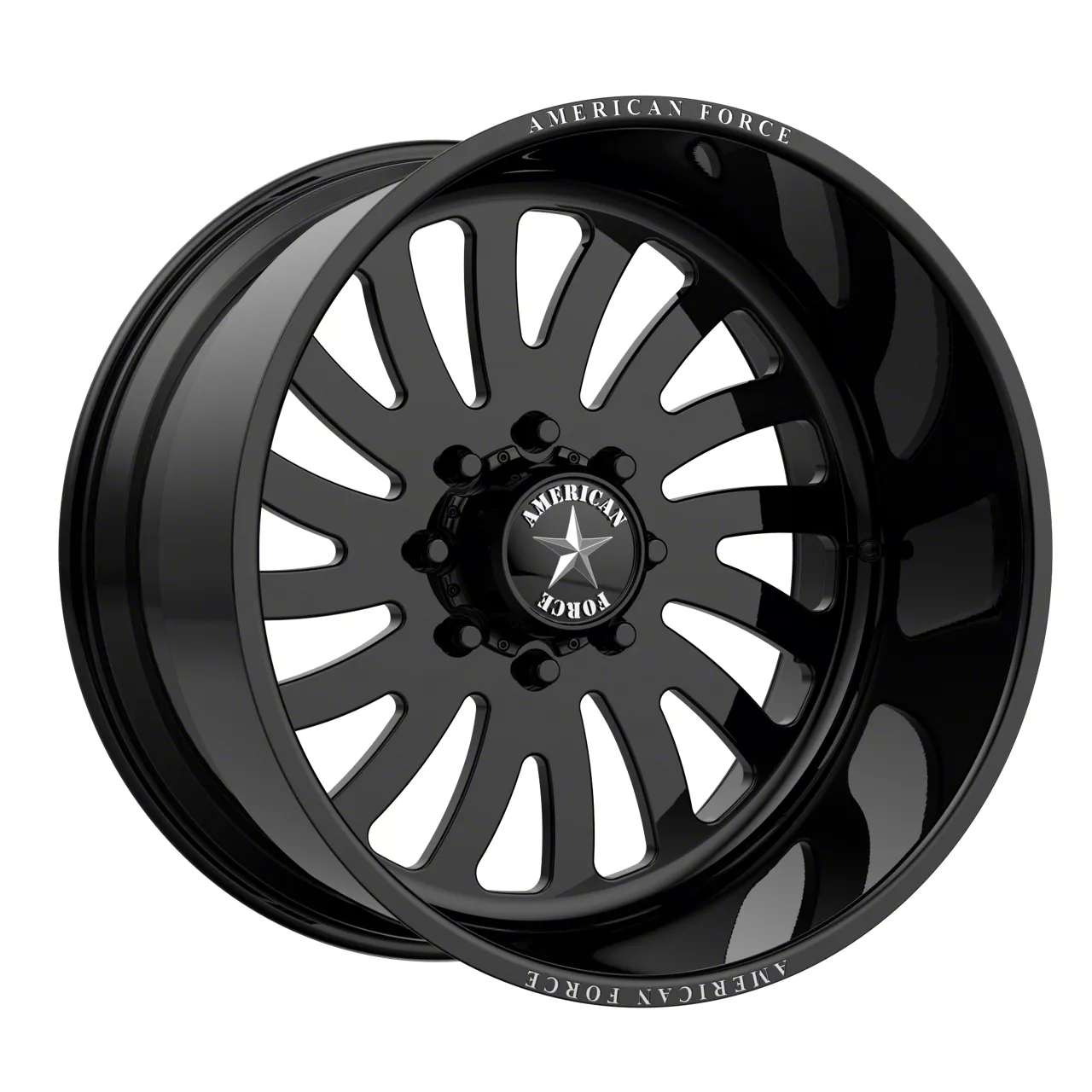 American Force Yukon 74 Octane SS Gloss Black Machined 6-Lug Wheel ...