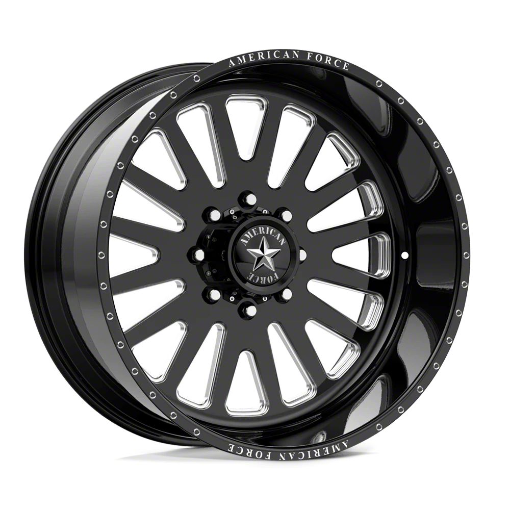 American Force F-350 Super Duty F20 Atom SS Gloss Black Machined 8-Lug ...