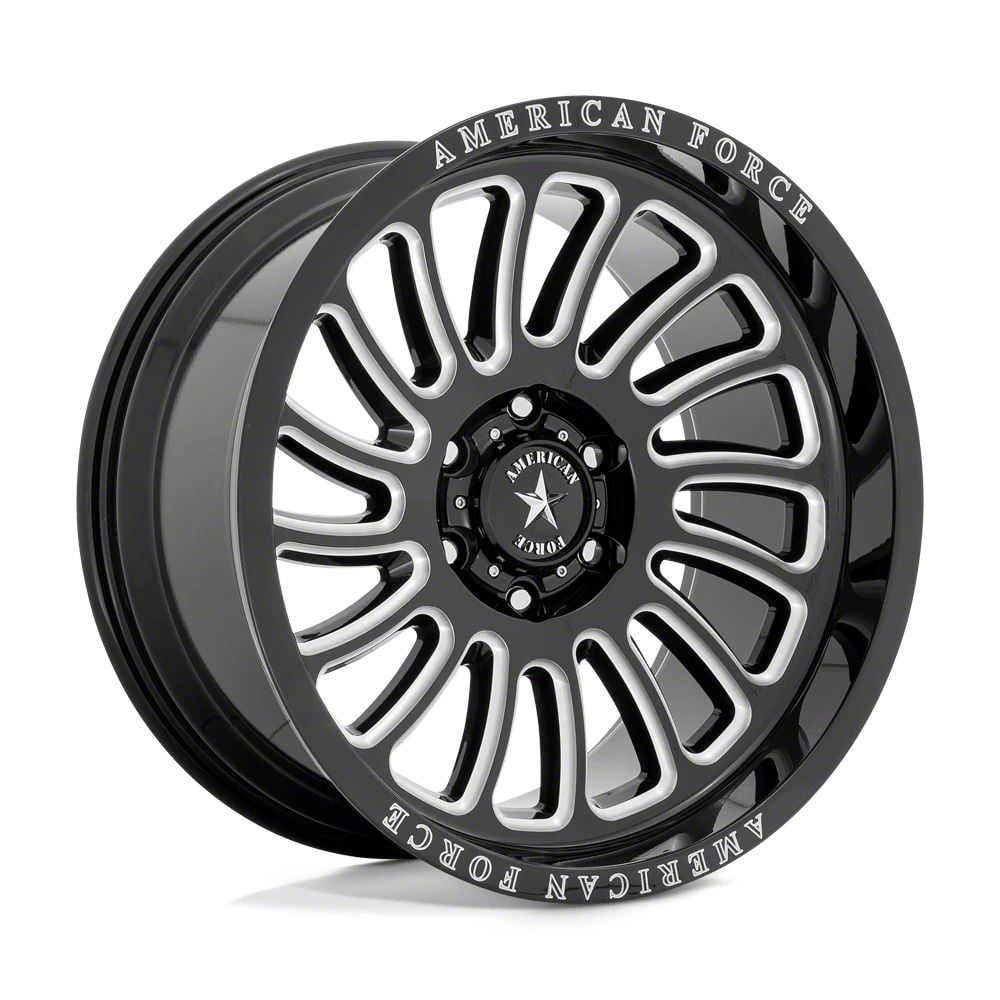 American Force Silverado 1500 Vulcan Gloss Black Milled 6-Lug Wheel ...