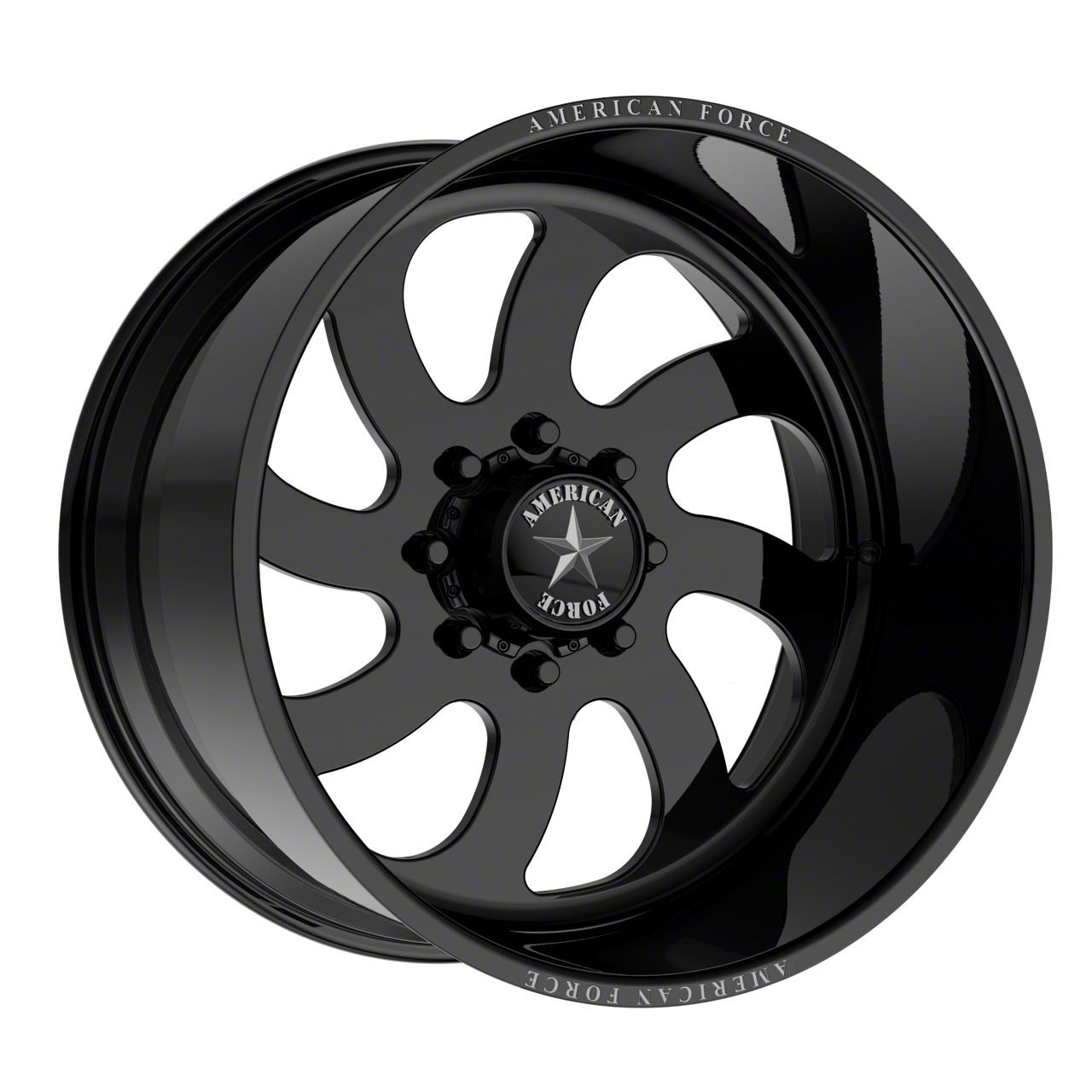 American Force Silverado 3500 76 Blade SS Gloss Black Machined 8-Lug ...