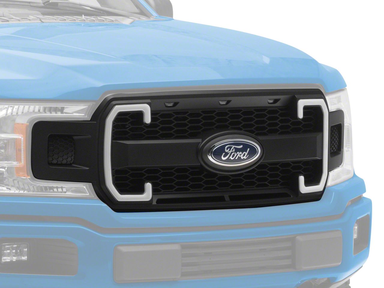American Modified F-150 Raptor Style Mesh Upper Replacement Grille with ...