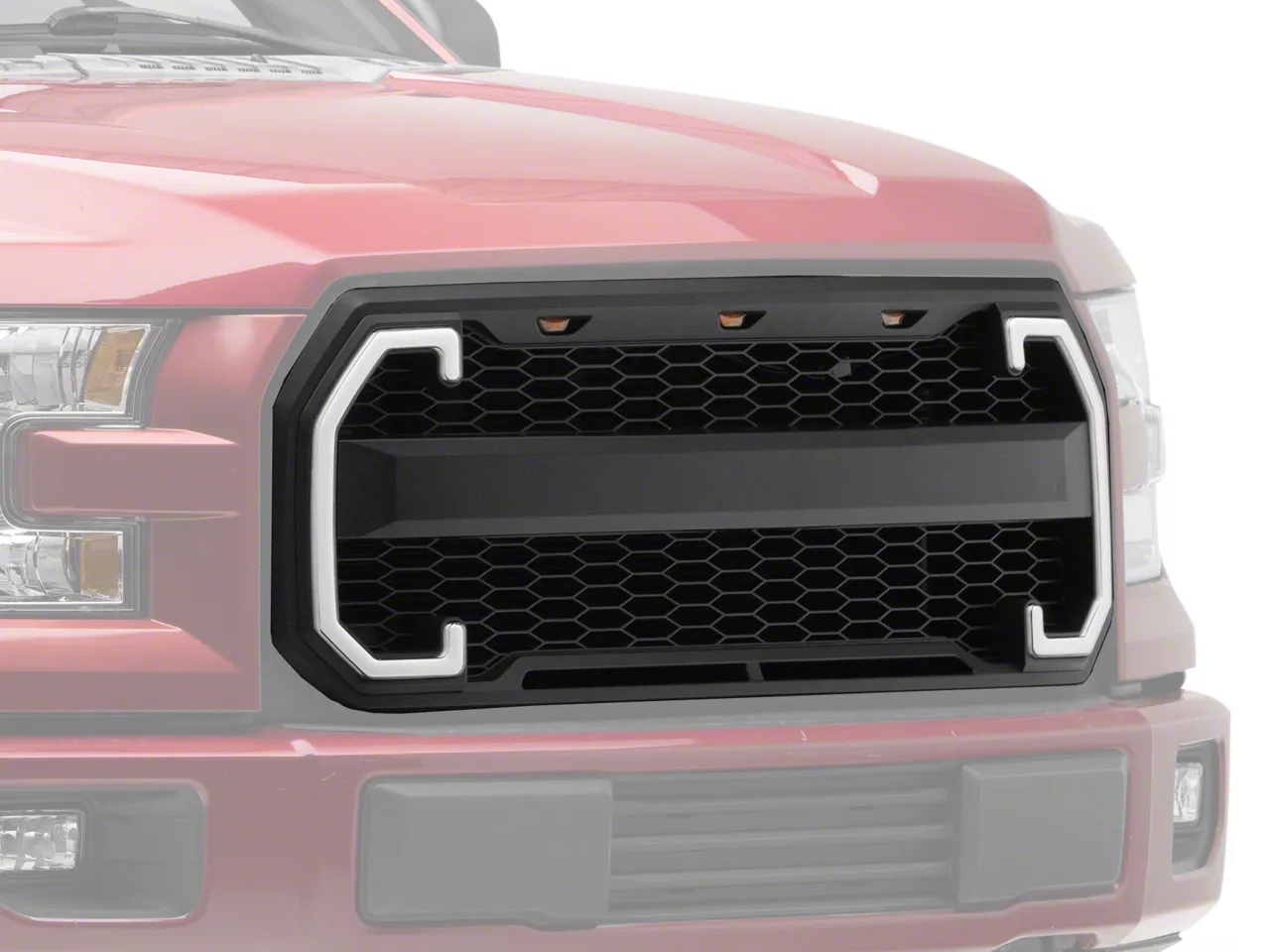 American Modified F-150 Raptor Style Mesh Upper Replacement Grille with ...