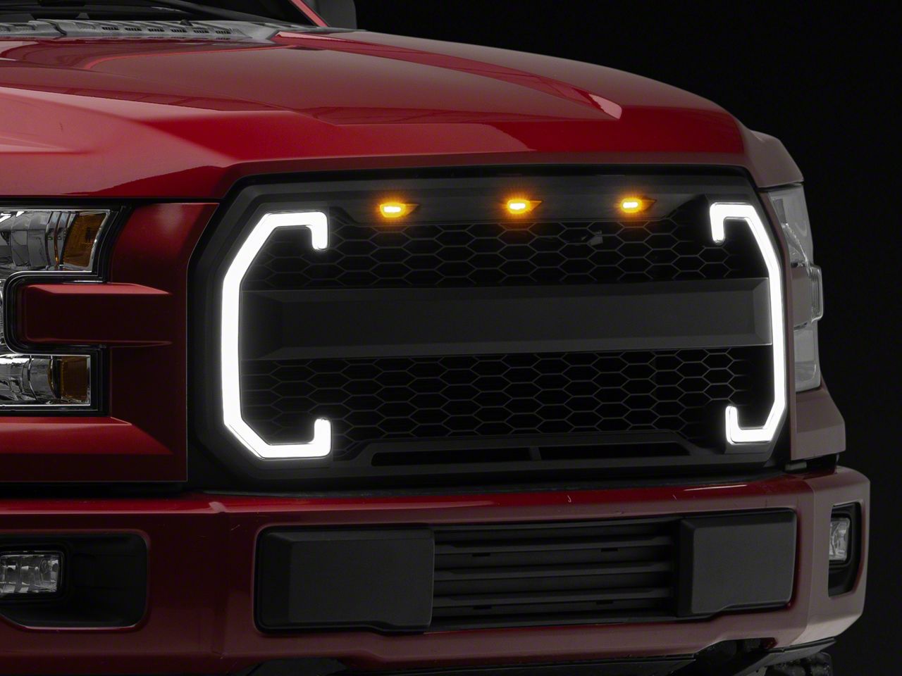 American Modified F-150 Raptor Style Mesh Upper Replacement Grille with ...