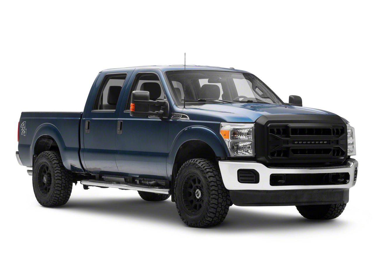 American Modified F-350 Super Duty Armor Upper Replacement Grille with LED Off-Road Lights ...