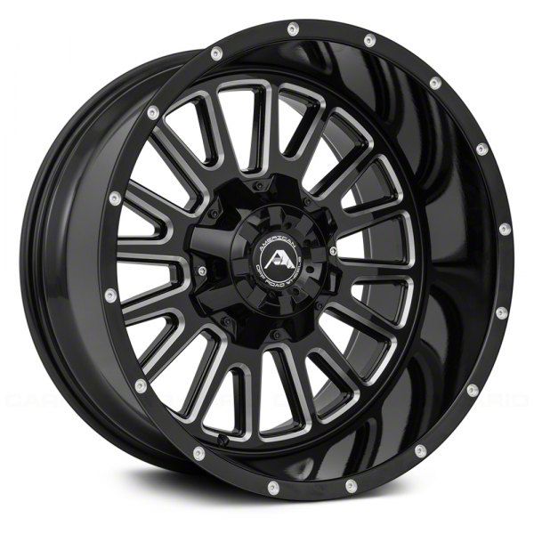 American Off-Road Wheels F-150 A105 Gloss Black Milled 6-Lug Wheel ...