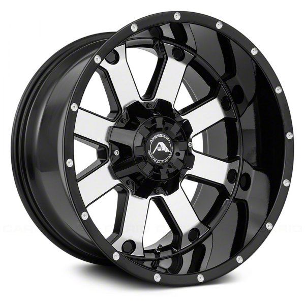 American Off-Road Wheels Yukon A108 Gloss Black Machined 6-Lug Wheel ...