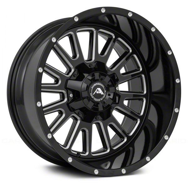 American Off-Road Wheels Ranger A105 Gloss Black Milled 6-Lug Wheel ...