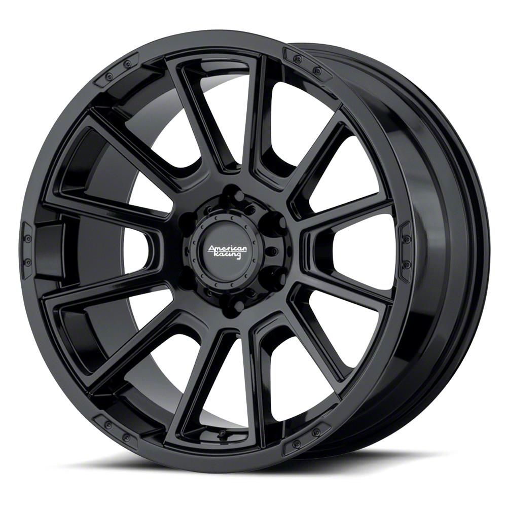 American Racing F-150 Intake Gloss Black 6-Lug Wheel; 20x9; 18mm Offset ...