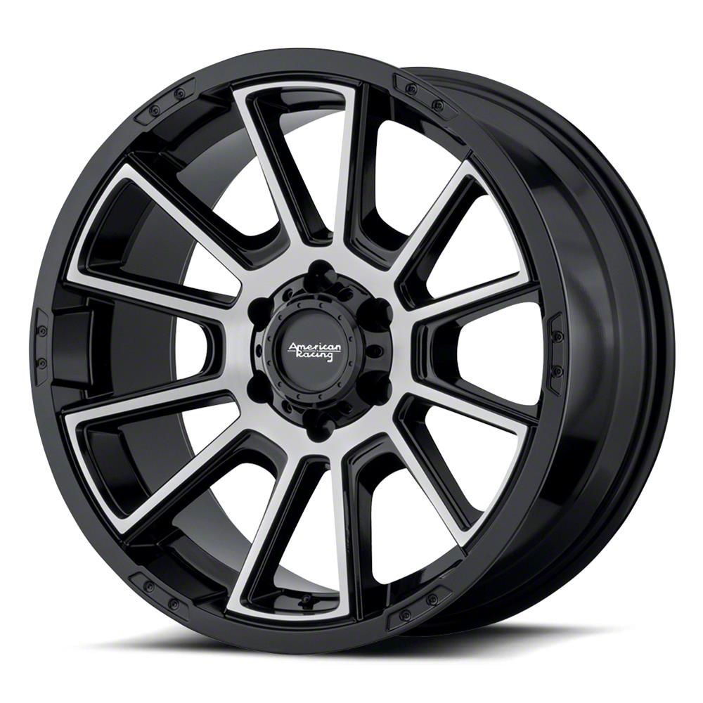 American Racing Silverado 1500 Intake Gloss Black Machined 6-Lug Wheel ...