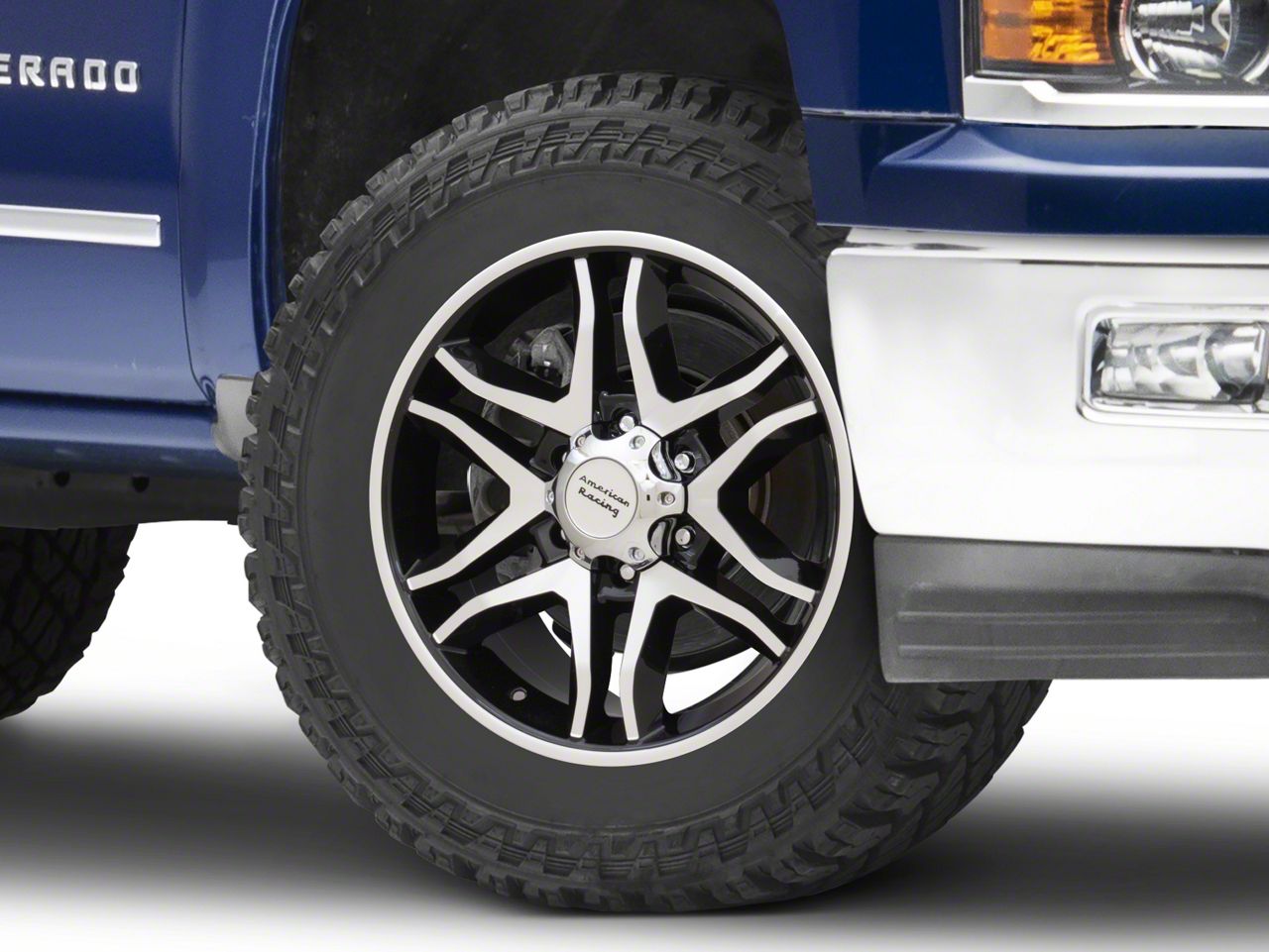 American Racing Silverado 1500 Mainline Gloss Black Machined 6-Lug ...