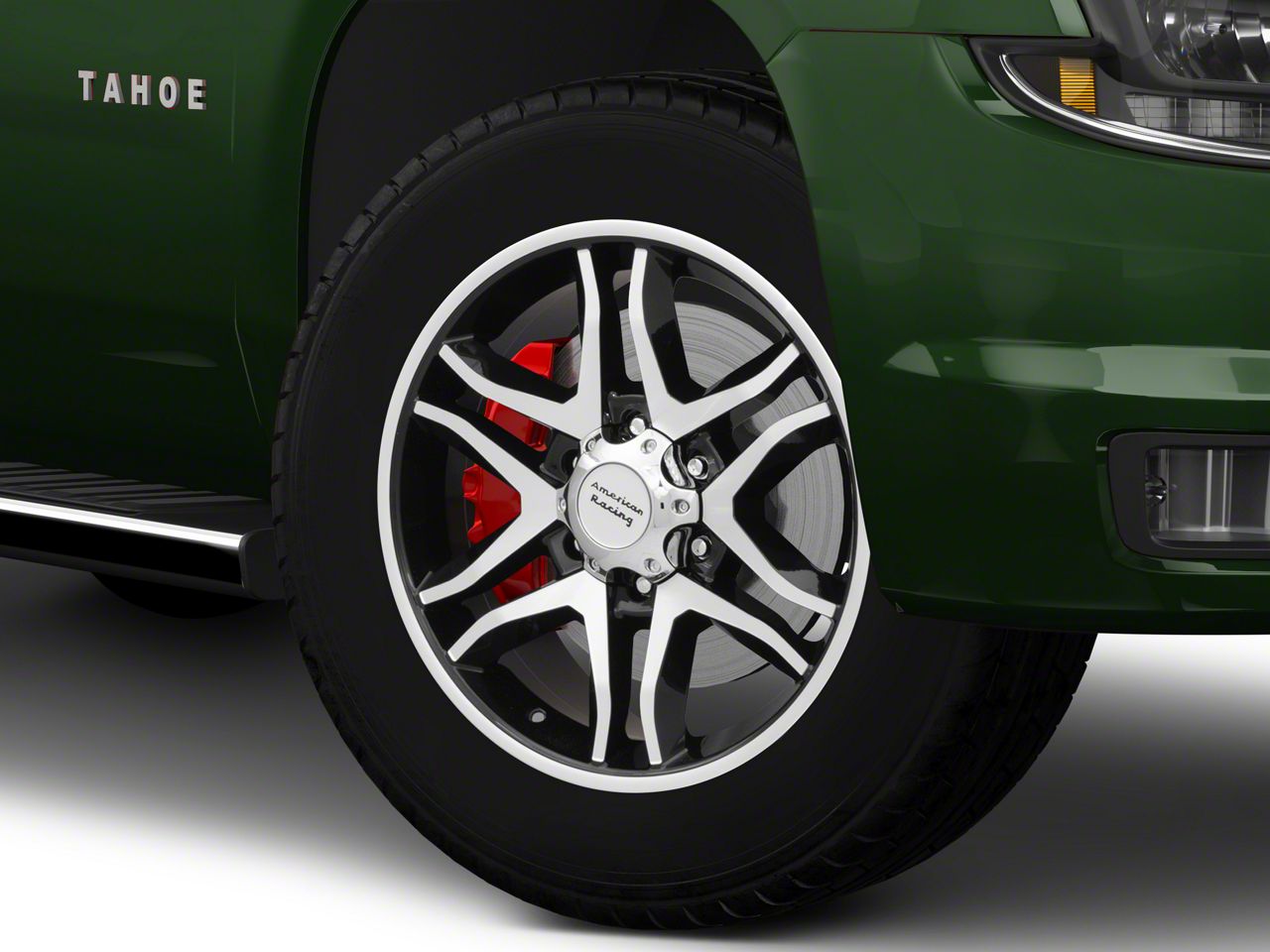 American Racing Tahoe Mainline Gloss Black Machined 6-Lug Wheel; 20x8.5 ...