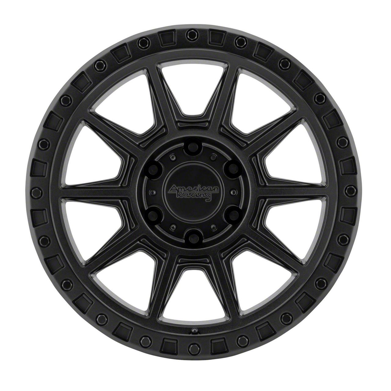 American Racing RAM 1500 AR202 Cast Iron Black 5-Lug Wheel; 17x9; -12mm ...