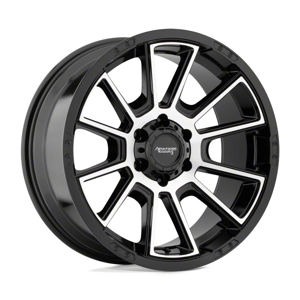 American Racing Yukon Intake Gloss Black Machined 6-Lug Wheel; 17x8.5 ...