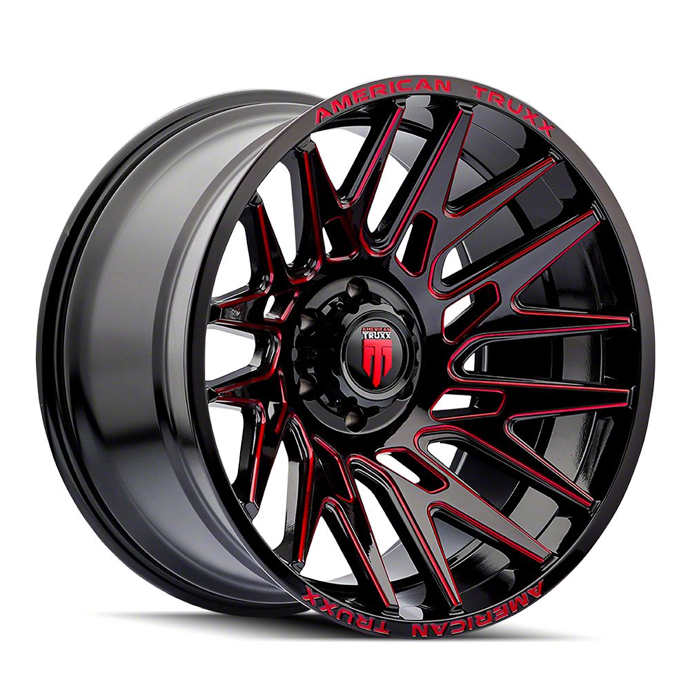 American Truxx Silverado 3500 Evolution Gloss Black with Prizm Red 8 ...